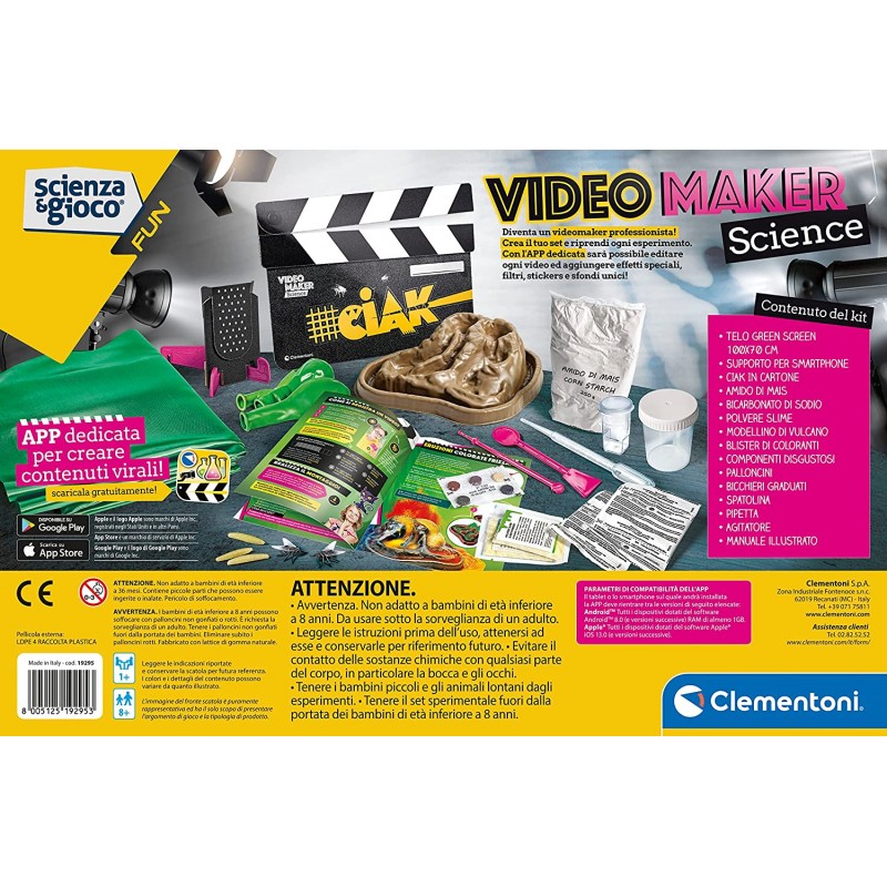 Clementoni - Fun-Video Maker Science - Laboratorio Bambini, Esperimenti ...