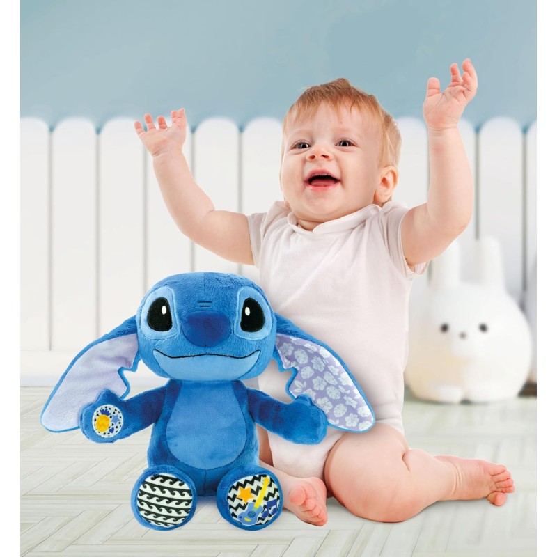 Clementoni - Disney Stitch Grow with Me Plush - Peluche Stitch Parlante Interattivo Suoni e ...