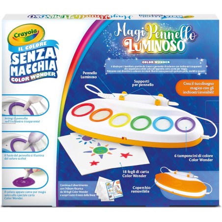CRAYOLA Color Wonder MagiPennello Luminoso, Magic Light Brush, Set ...