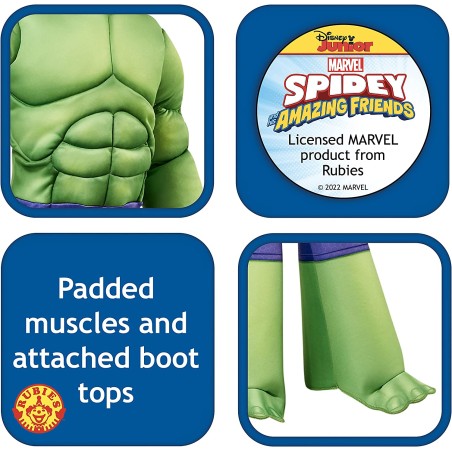 Rubies - Costumes - Marvel: Spidey and His Amazing Friends Hulk Deluxe ...